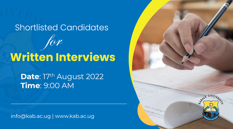 Shortlisted candidates for Written Interviews scheduled for 17th Aug ...